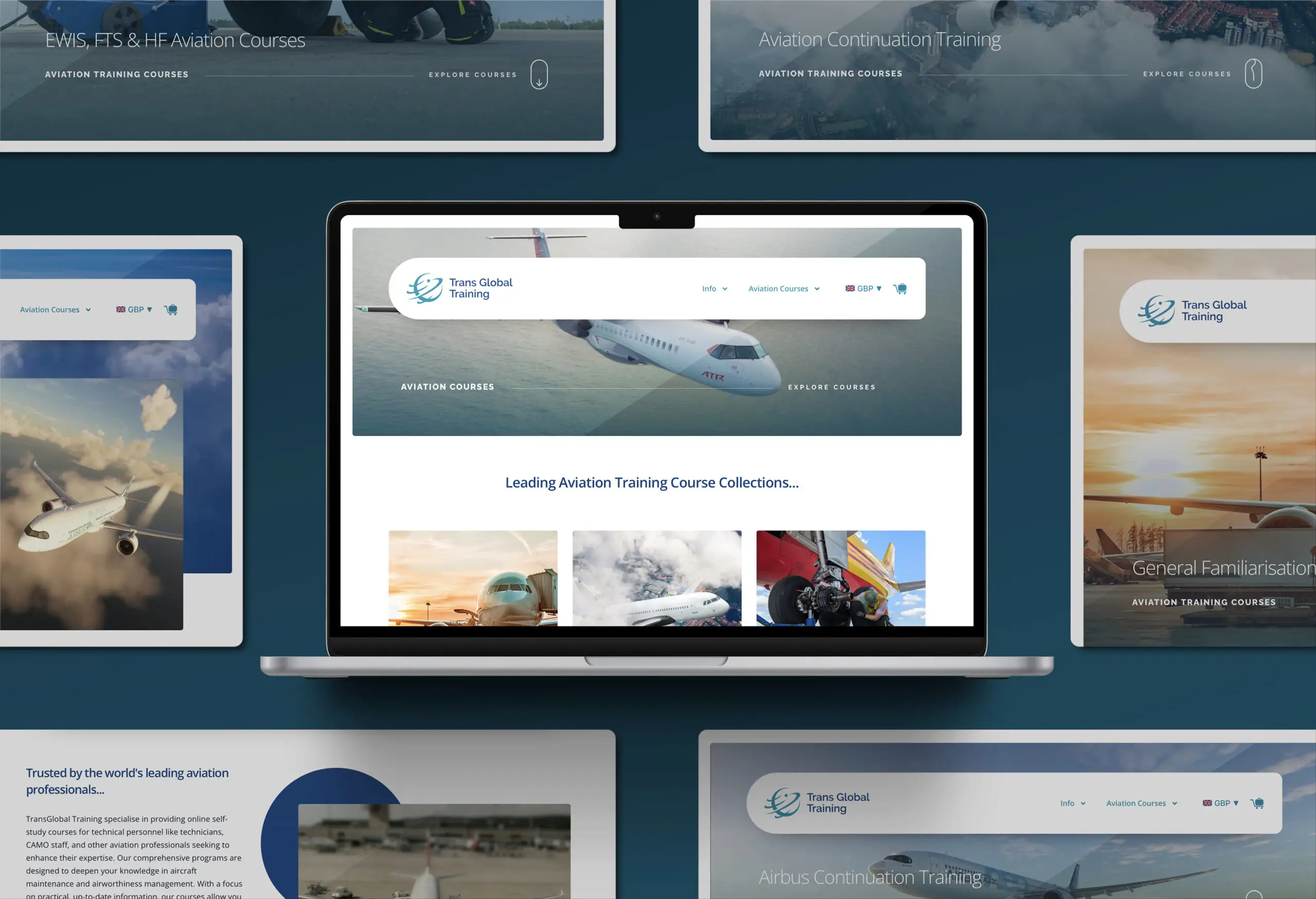 Trans Global Aviation - Website Design by Freak, Edinburgh